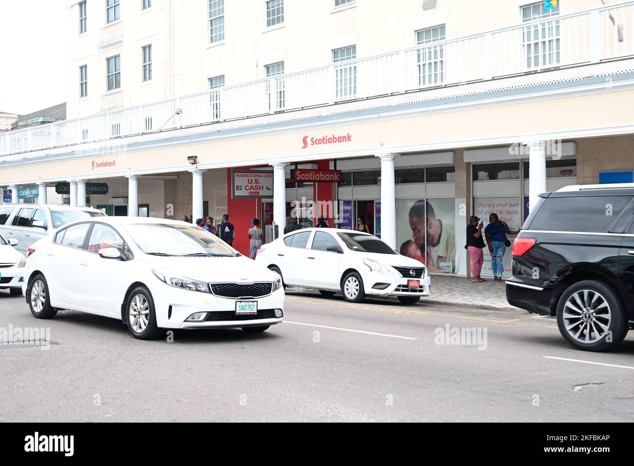 Nassau, Bahamas. 11th Nov, 2022. Front entrance of Scotiabank along Bay ...