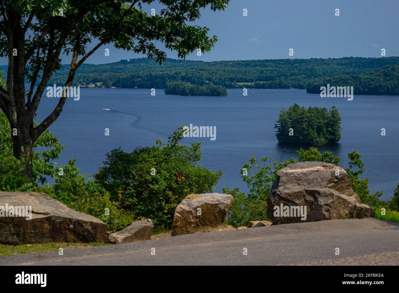 Fairy lake viewed from Lions Lookout in Huntsville, Ontario, Canada ...