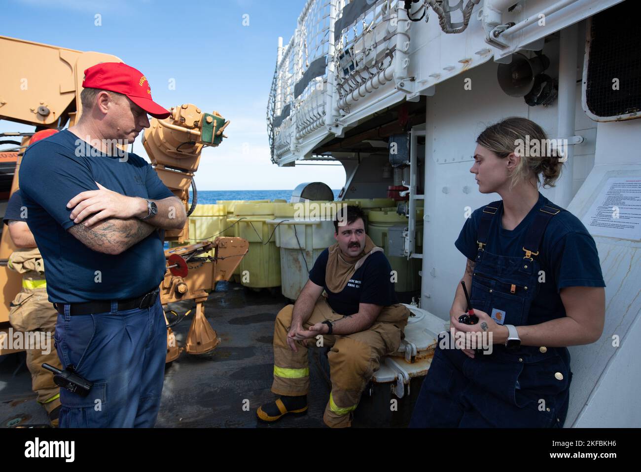 From left, U.S. Coast Guard Petty Officer 1st Class Kenneth Gage ...