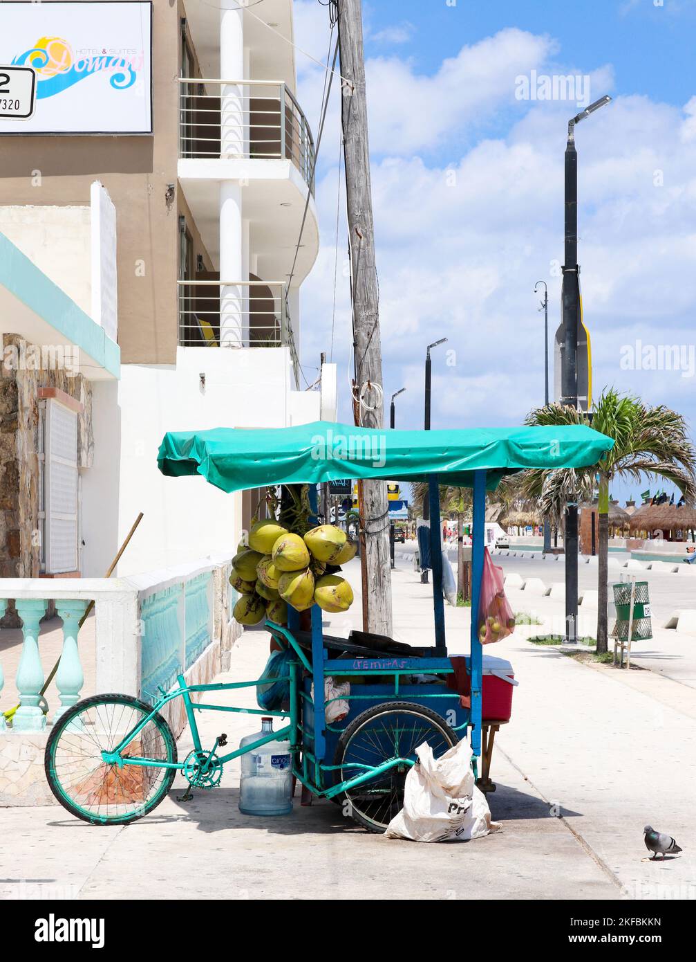 Mexican cargo bike used as street vendor vehicle in Progresso Yucatan ...