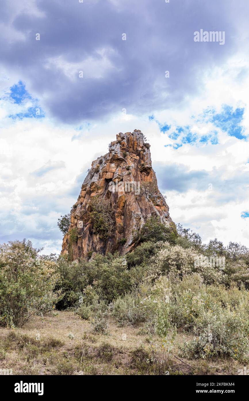 Hell's Gate National Park lies south of Lake Naivasha in Kenya, north ...