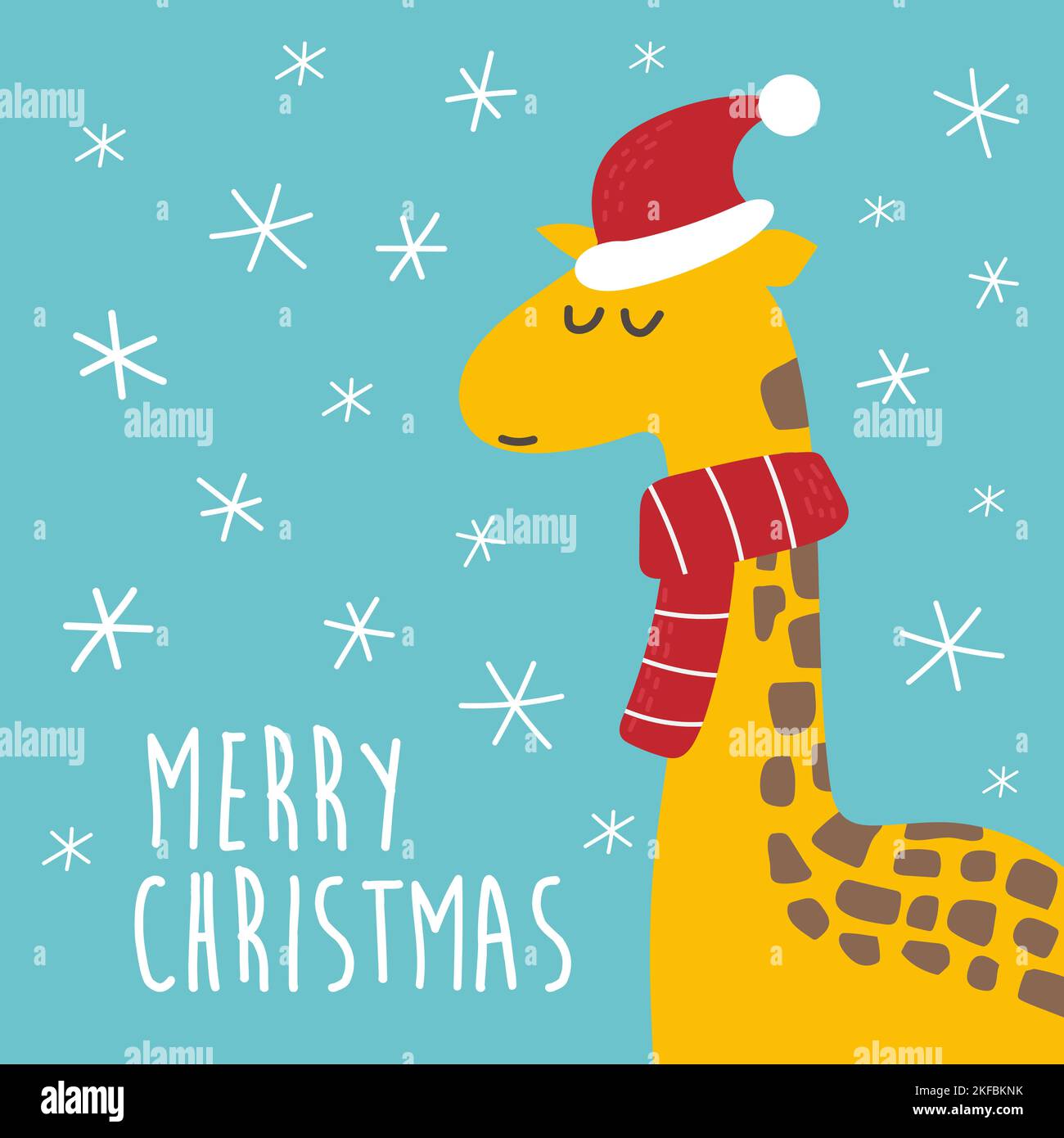 Cute Giraffe Cartoons Christmas