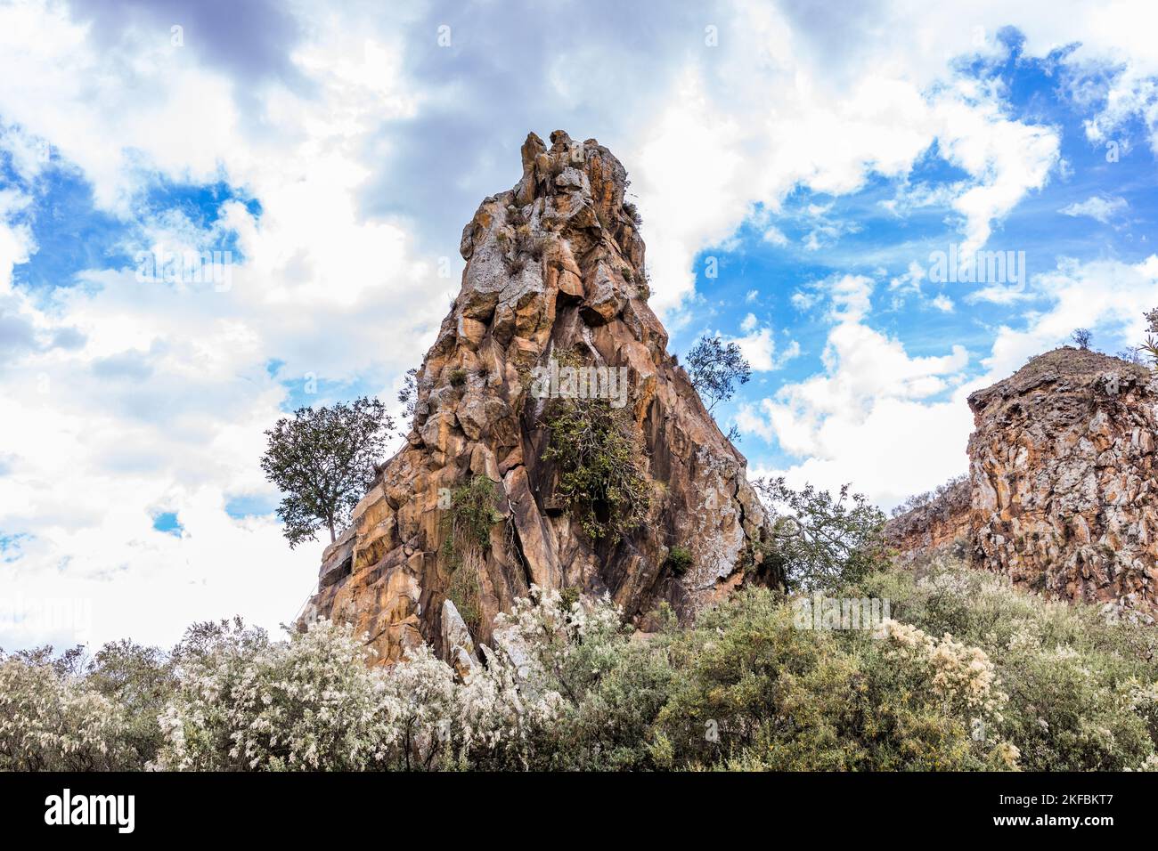 Hell's Gate National Park lies south of Lake Naivasha in Kenya, north ...
