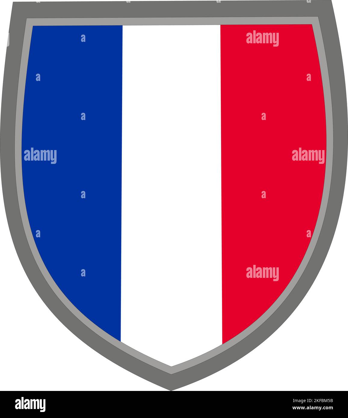 Shield with the colors of the France flag Stock Vector Image & Art - Alamy