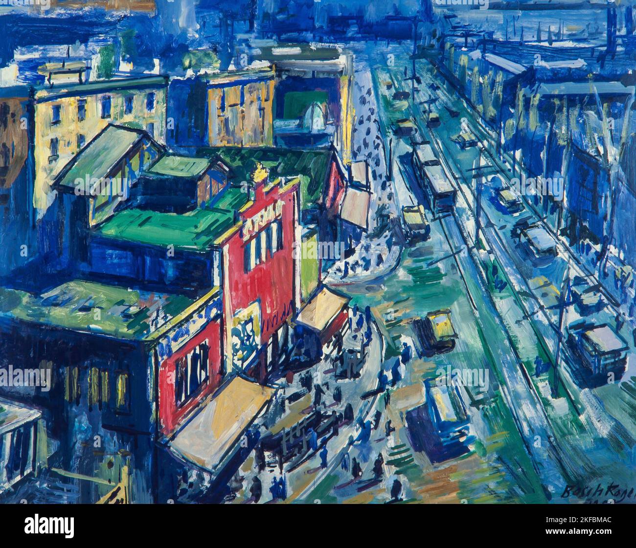ROGER BOSCH/ AVENIDA PARALELO, BARCELONA, 1958. ÓLEO. COLECCIÓN PRIVADA ...