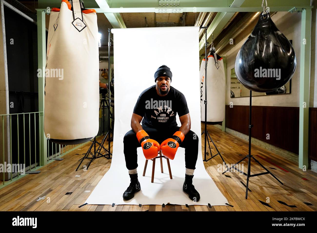 Jeamie TKV during a media day at Camden Boxing Club, London. Picture ...
