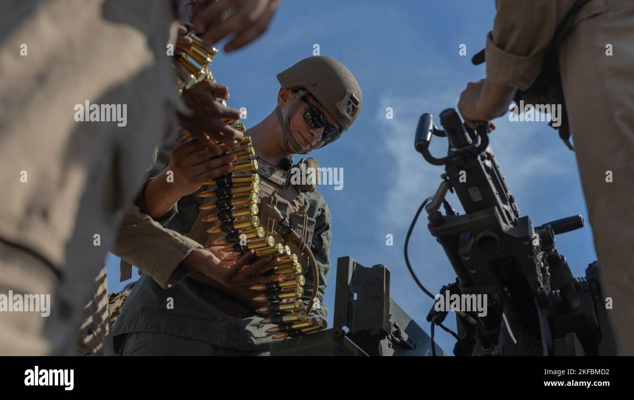 U.S. Marine Corps Lance Cpl. Tucker Hogaboom, an assault amphibious ...