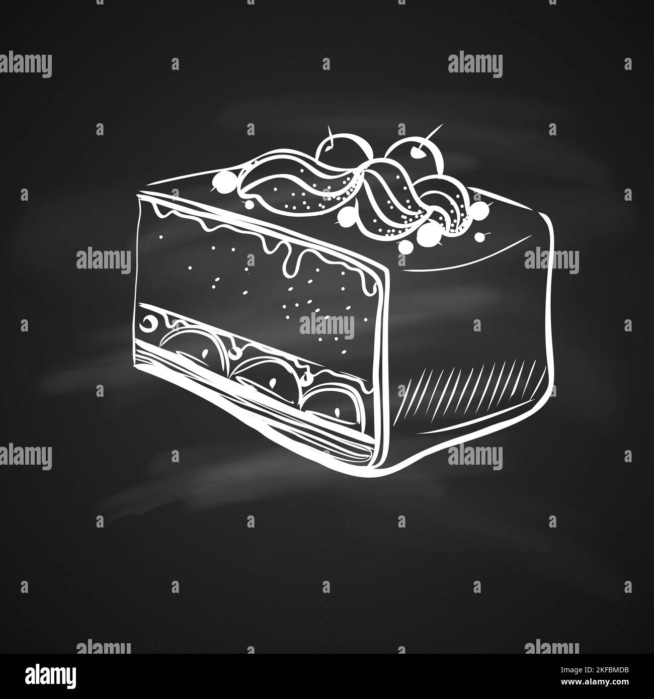 Hand Drawn Chalk Sketch on Blackboard Black and White Piece of ...