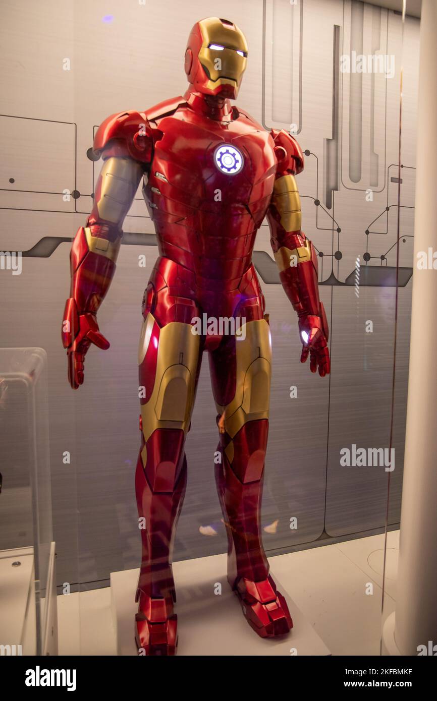 A replica of the Iron Man Mark III armor in the Science Museum Stock ...