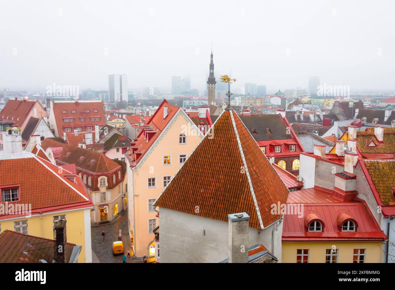 View of the city from the observation deck of Tallinn Stock Photo - Alamy