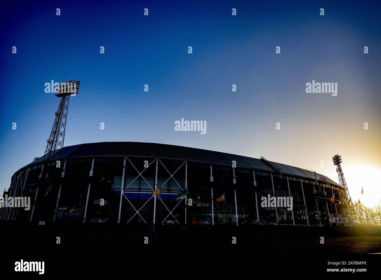 ROTTERDAM - Stadium De Kuip. The zoning plan for Feyenoord City planned ...