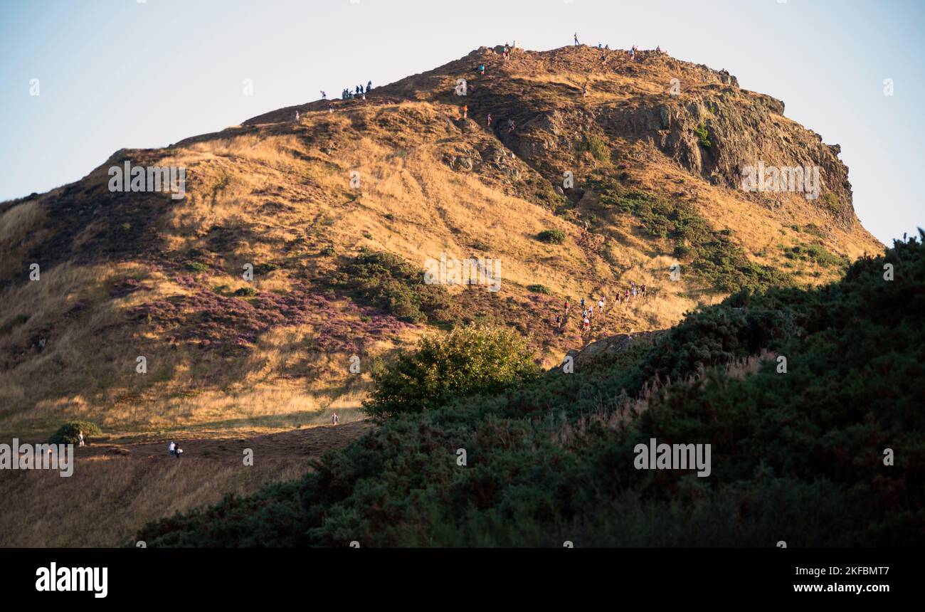 Arthur's seat, inactive volcano in the center of Edinburgh, Scotland ...