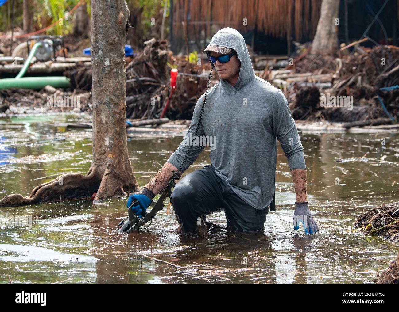 U.S. Navy EOD1 Clint Bailey, an explosive ordnance disposal technician ...