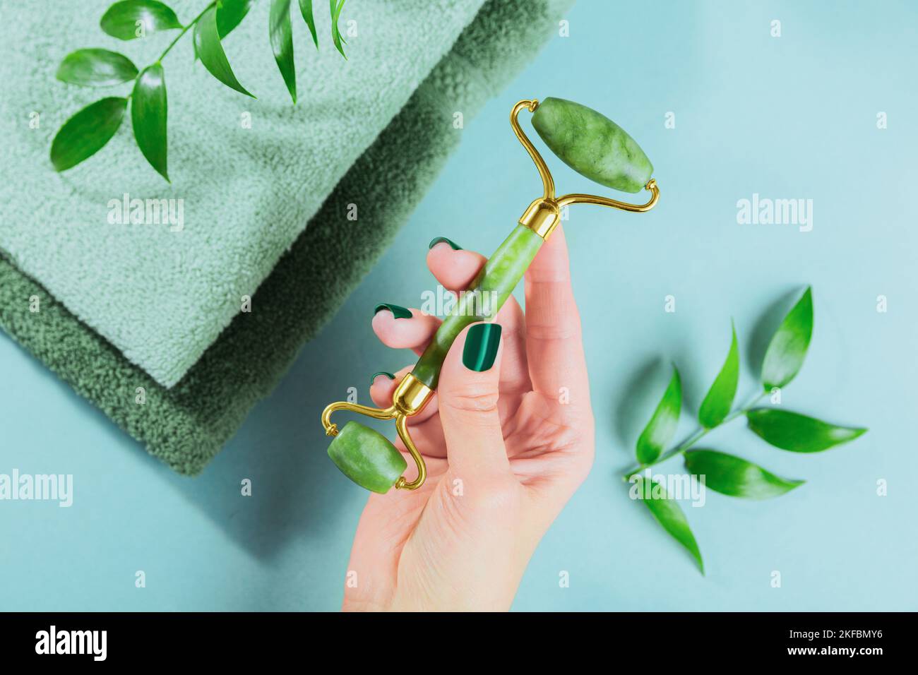 Female hand holding jade hi-res stock photography and images - Alamy