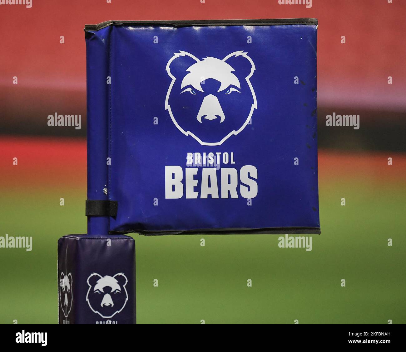Bristol Bear Flag, general view of Ashton Gate, Home of Bristol Bears ...