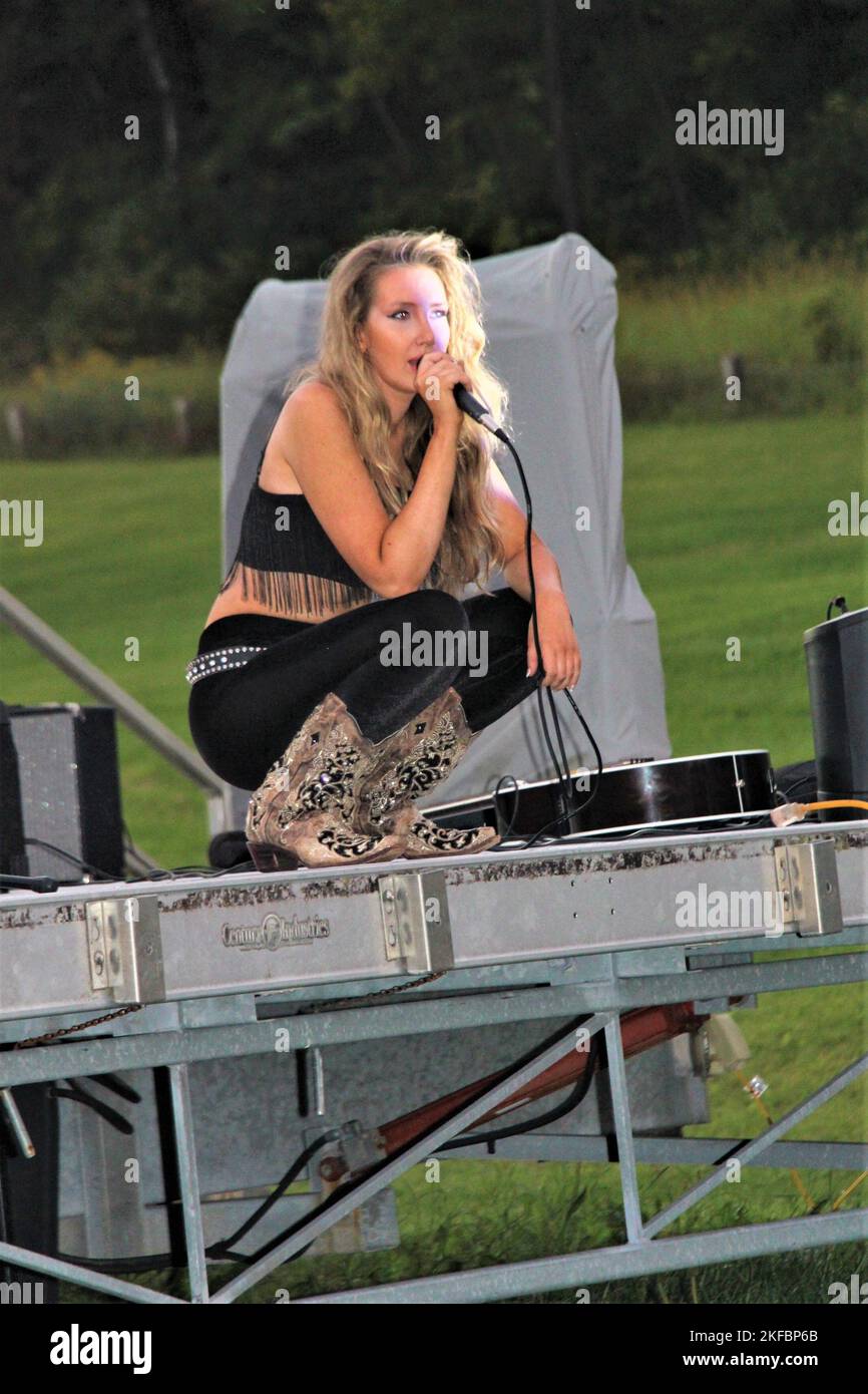 Performer Pearl Clarkin with the country duo/group Wester sings Sept. 3 ...