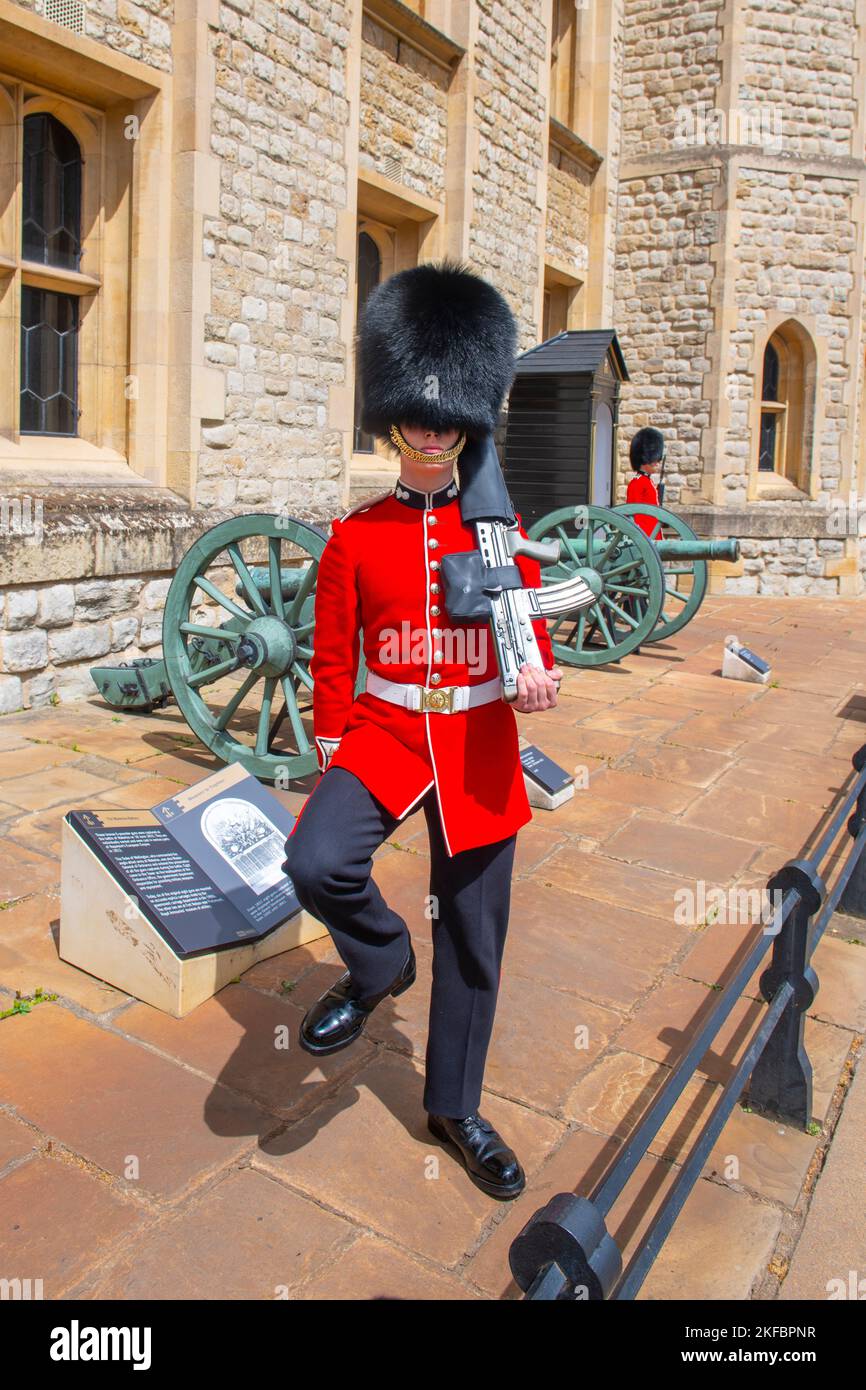 King's Life Guard in infantry uniform in front of Waterloo Block in ...