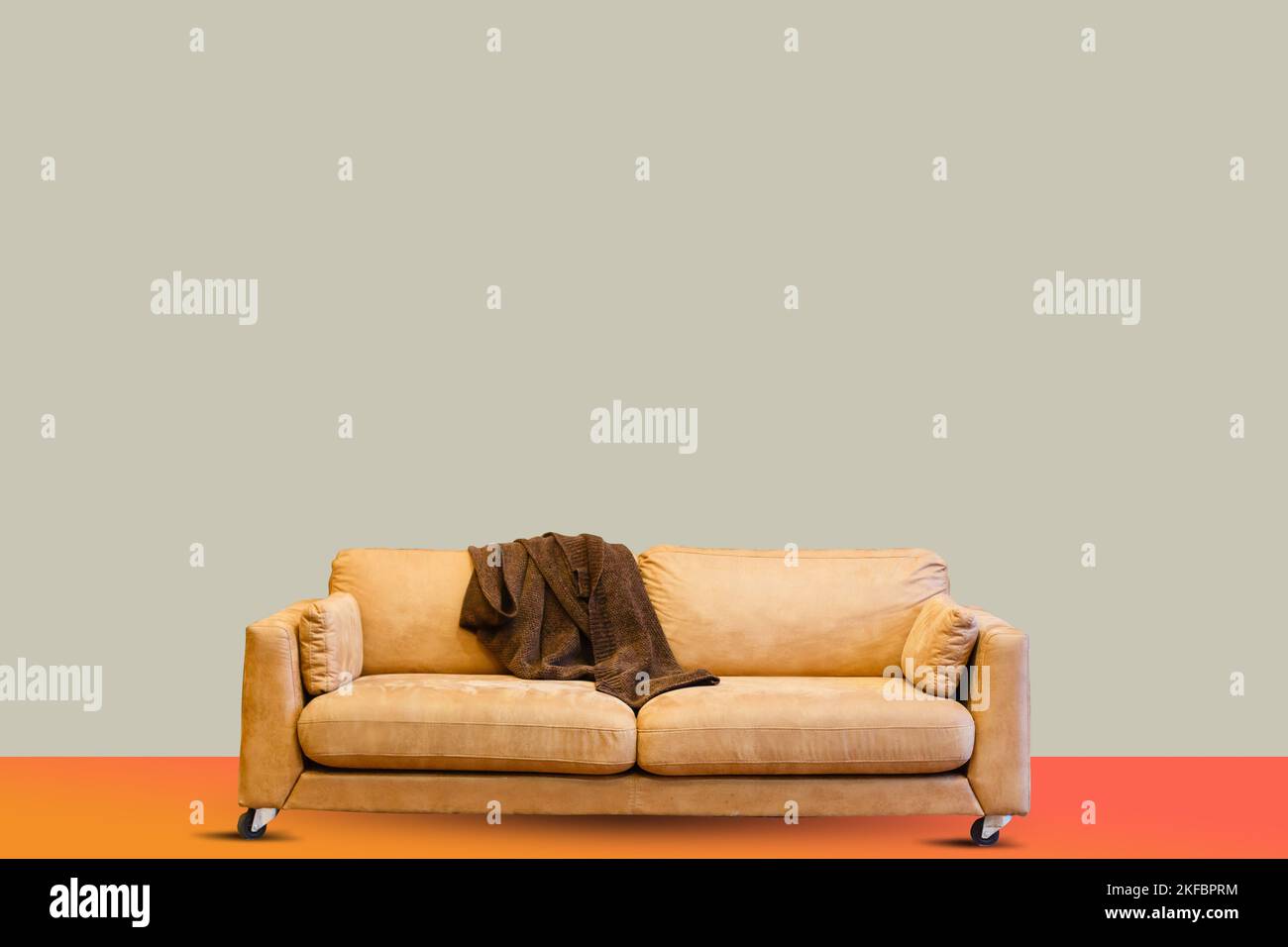 sofa in an empty interior Stock Photo - Alamy