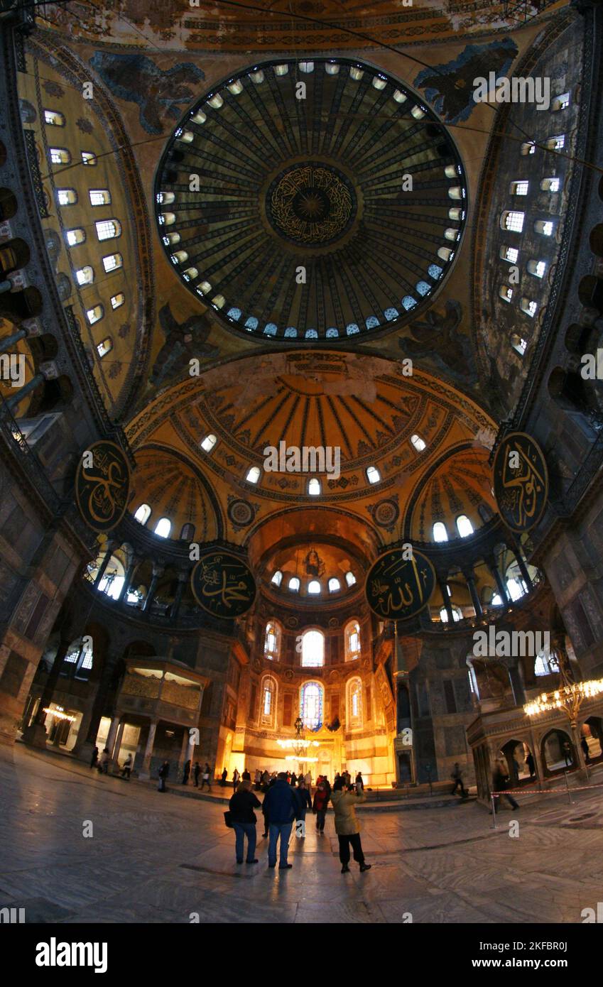 Located in Istanbul, Hagia Sophia is a church built in the 6th century ...