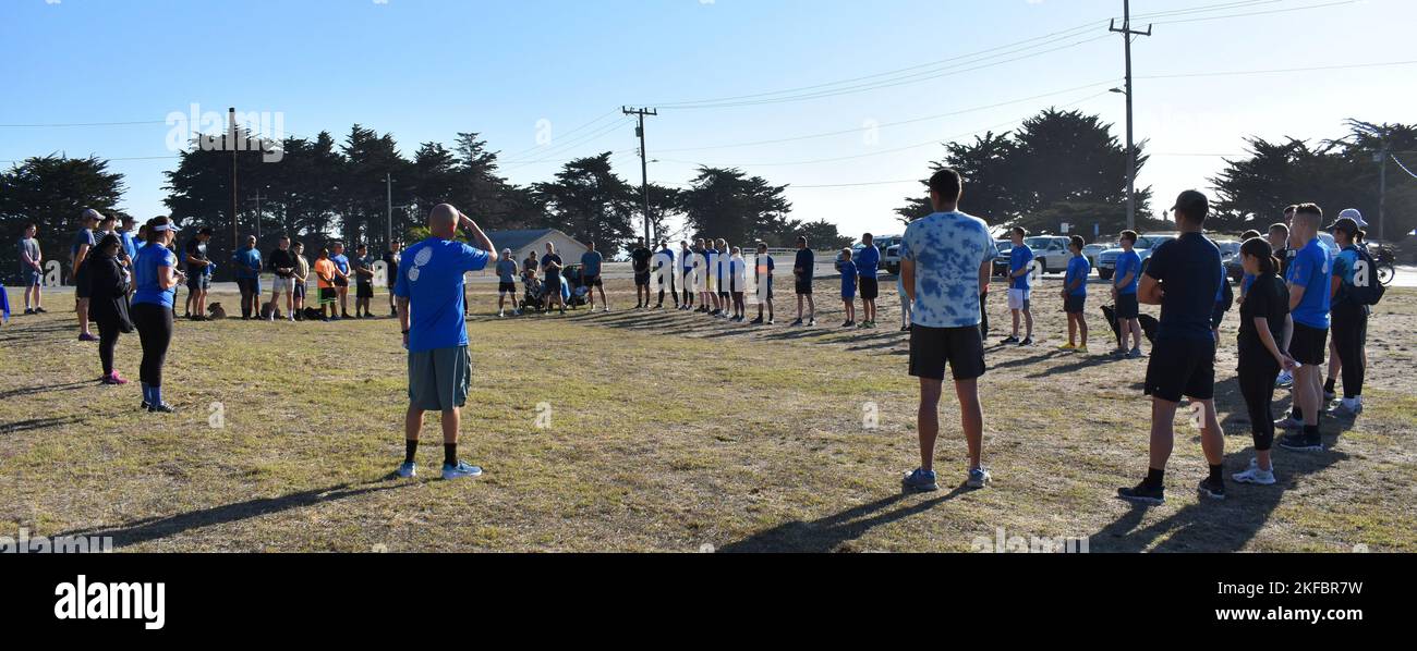 Members of the Presidio of Monterey community participate in a “wear ...