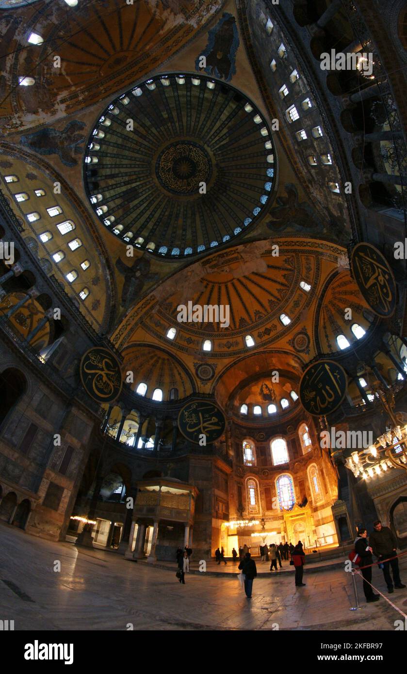 Located in Istanbul, Hagia Sophia is a church built in the 6th century ...