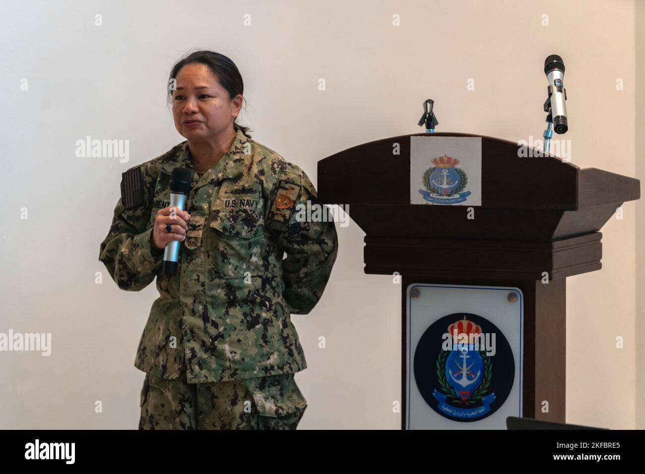 AQABA, Jordan - U.S. Navy Capt. Joanna Sarmiento, deputy commanding ...