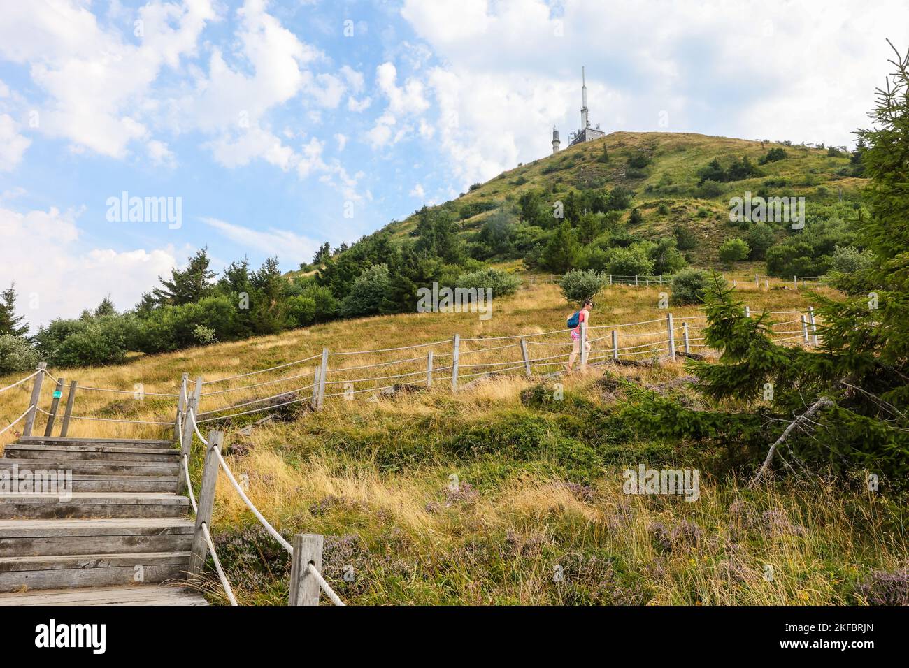 Hiking,walking,trekking,hike,walk,trek,to,summit,of,Puy de Dôme,which ...