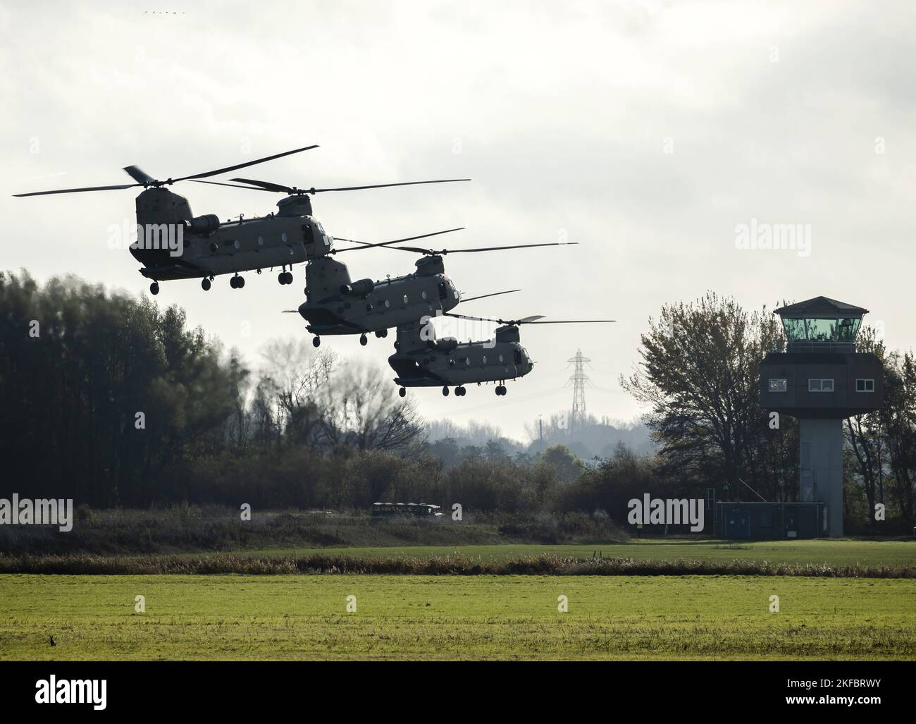 KATWIJK - Helicopters during the Falcon Autumn military exercise. Army ...