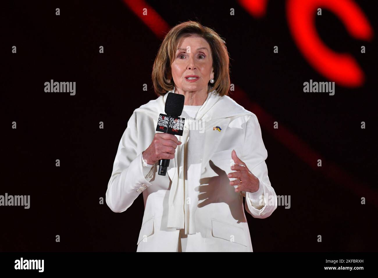 Nancy Pelosi at the 2022 Global Citizen Festival in Central Park on ...