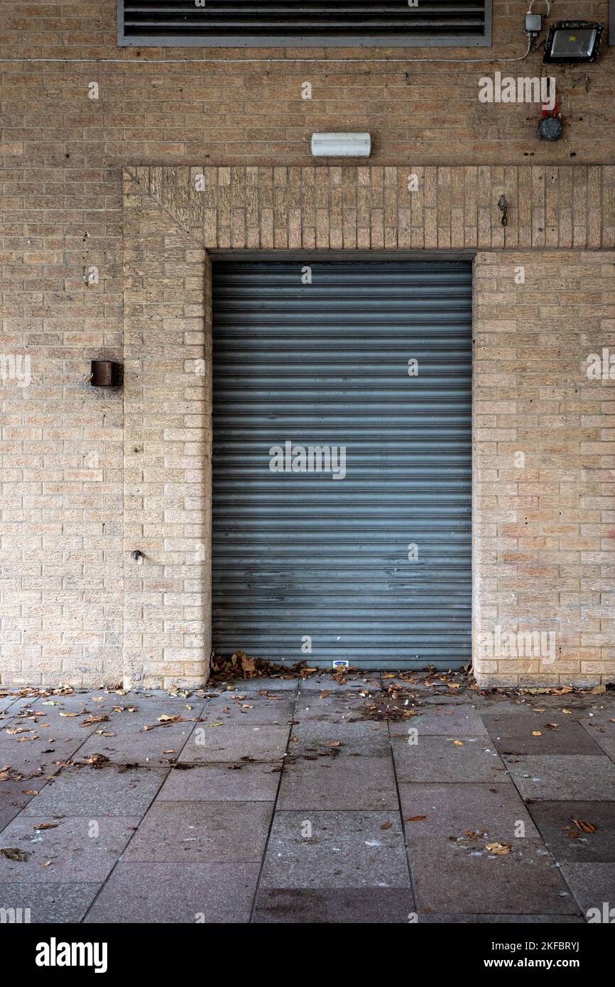 Closed roller doors Stock Photo - Alamy