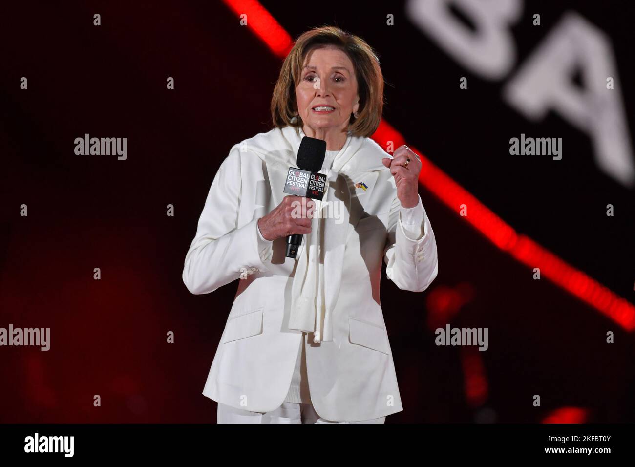 Nancy Pelosi at the 2022 Global Citizen Festival in Central Park on ...