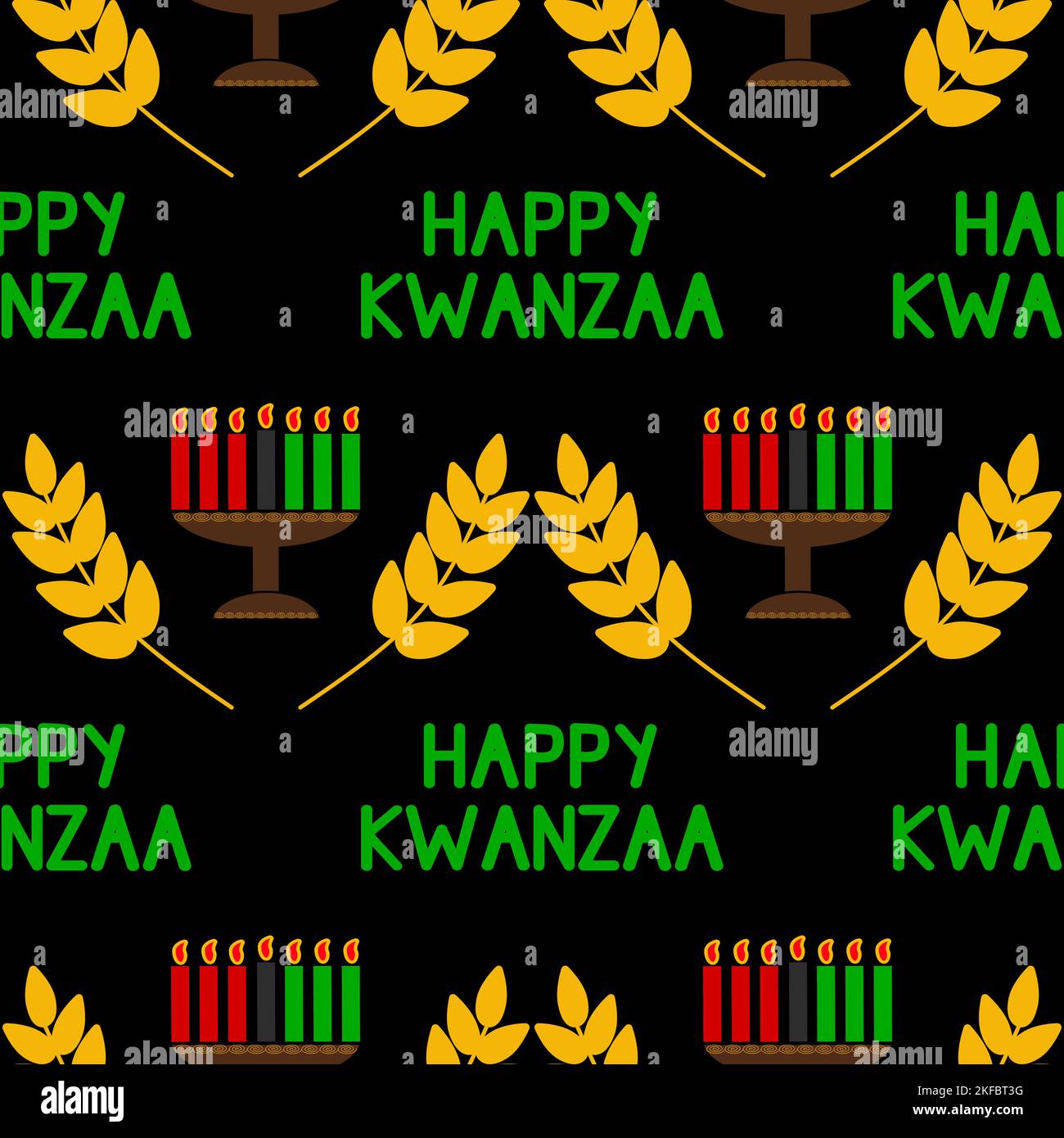 Kwanzaa Seamless Pattern - Colorful repeating pattern design for ...