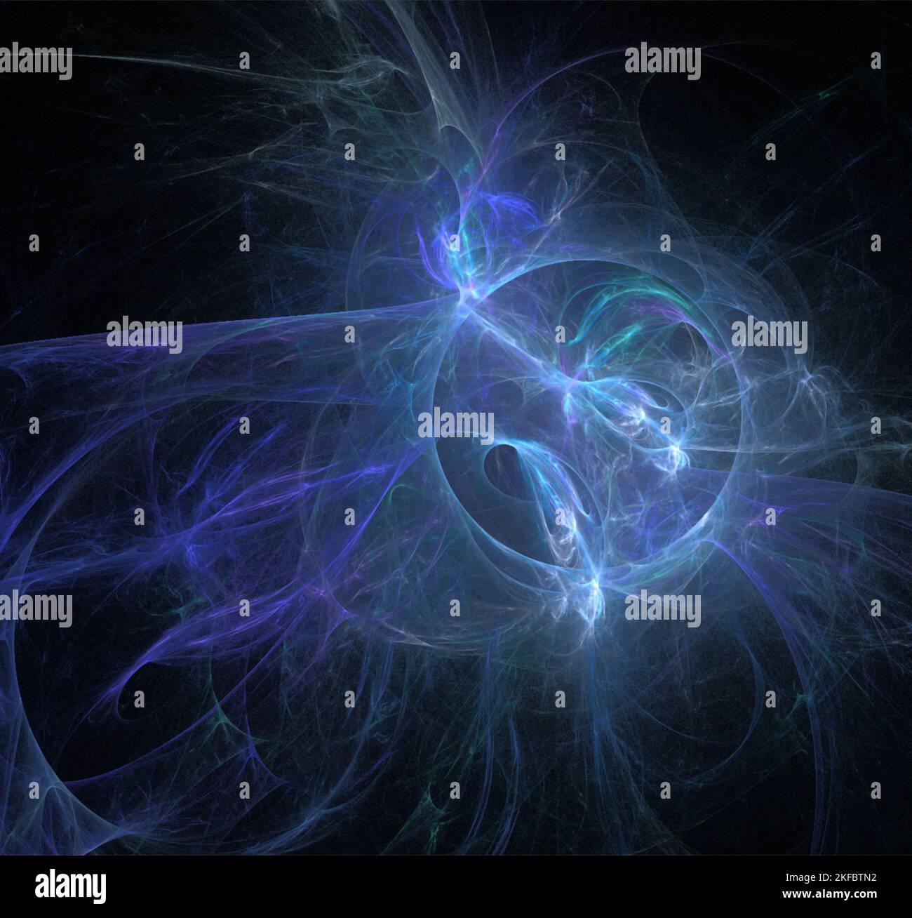 illustration of a blue space planet star system, color graphics ...