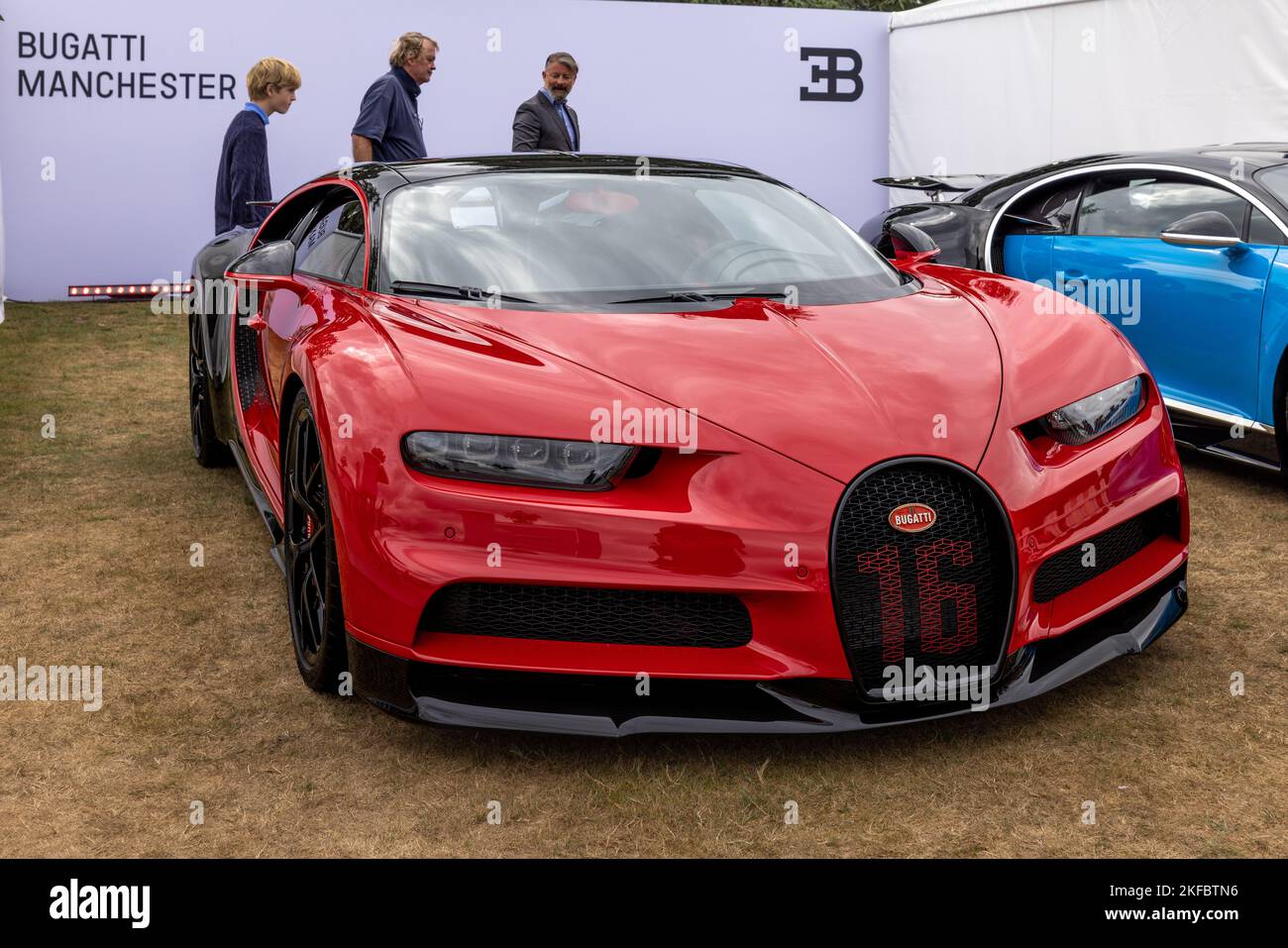 Bugatti Chiron, on display at the Concours d’Elégance motor show held ...