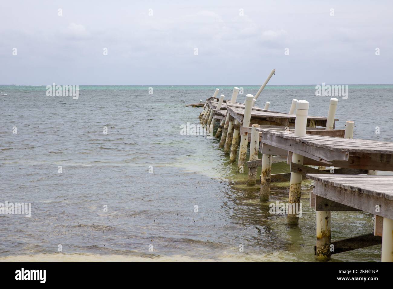 Destroyed Pier after Hurricane Stock Photo - Alamy