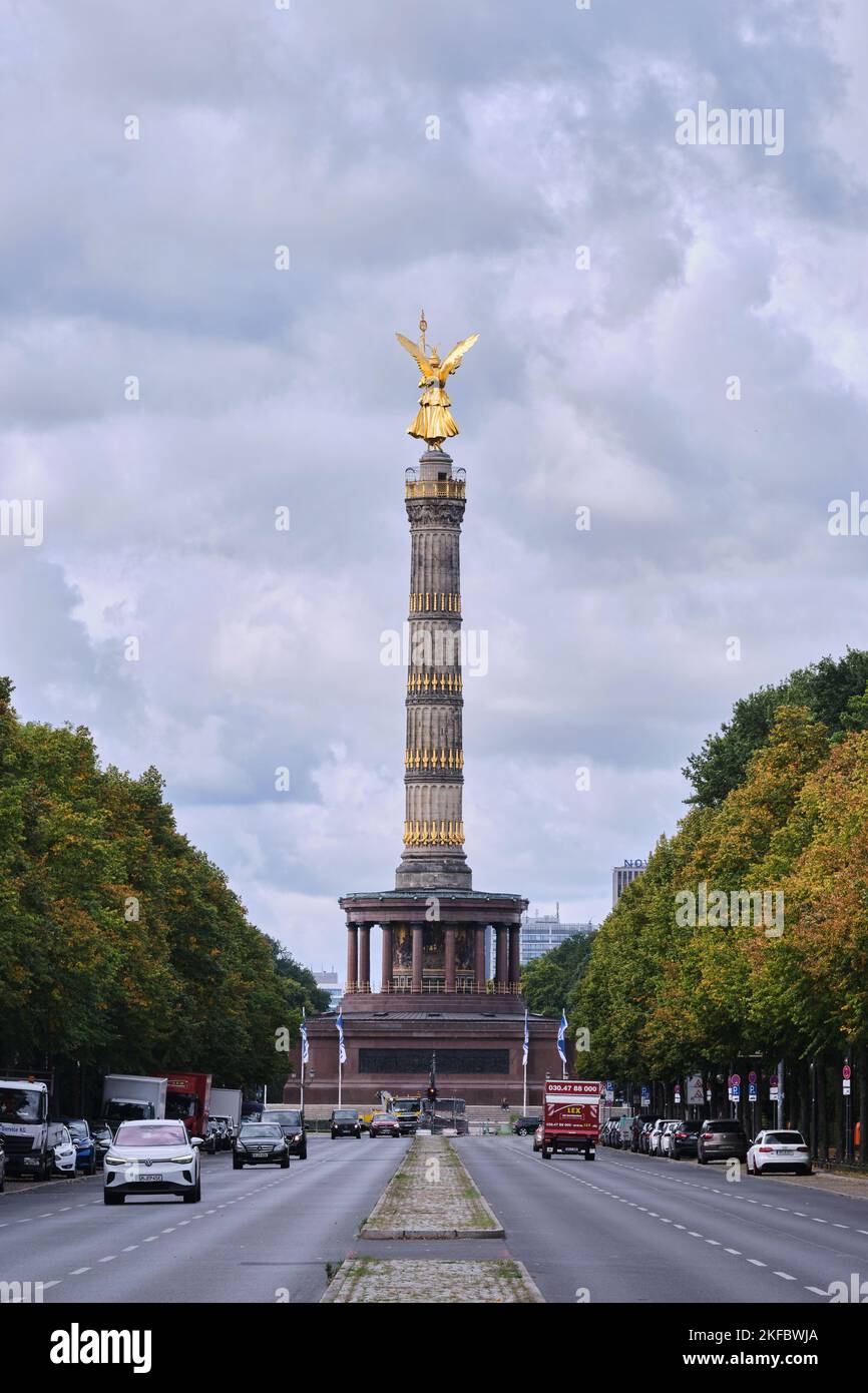 Berlin, Germany - Sept 2022: Victory Column (Siegessaule), monument in ...