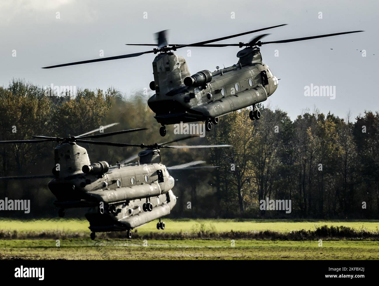 KATWIJK - Helicopters during the Falcon Autumn military exercise. Army ...