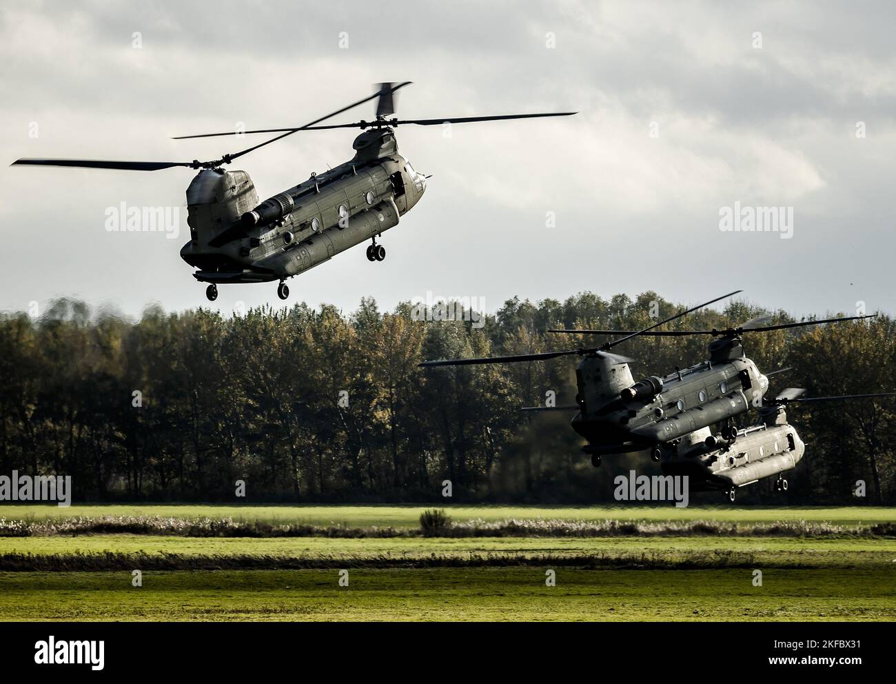 KATWIJK - Helicopters during the military exercise Falcon Autumn. Army ...