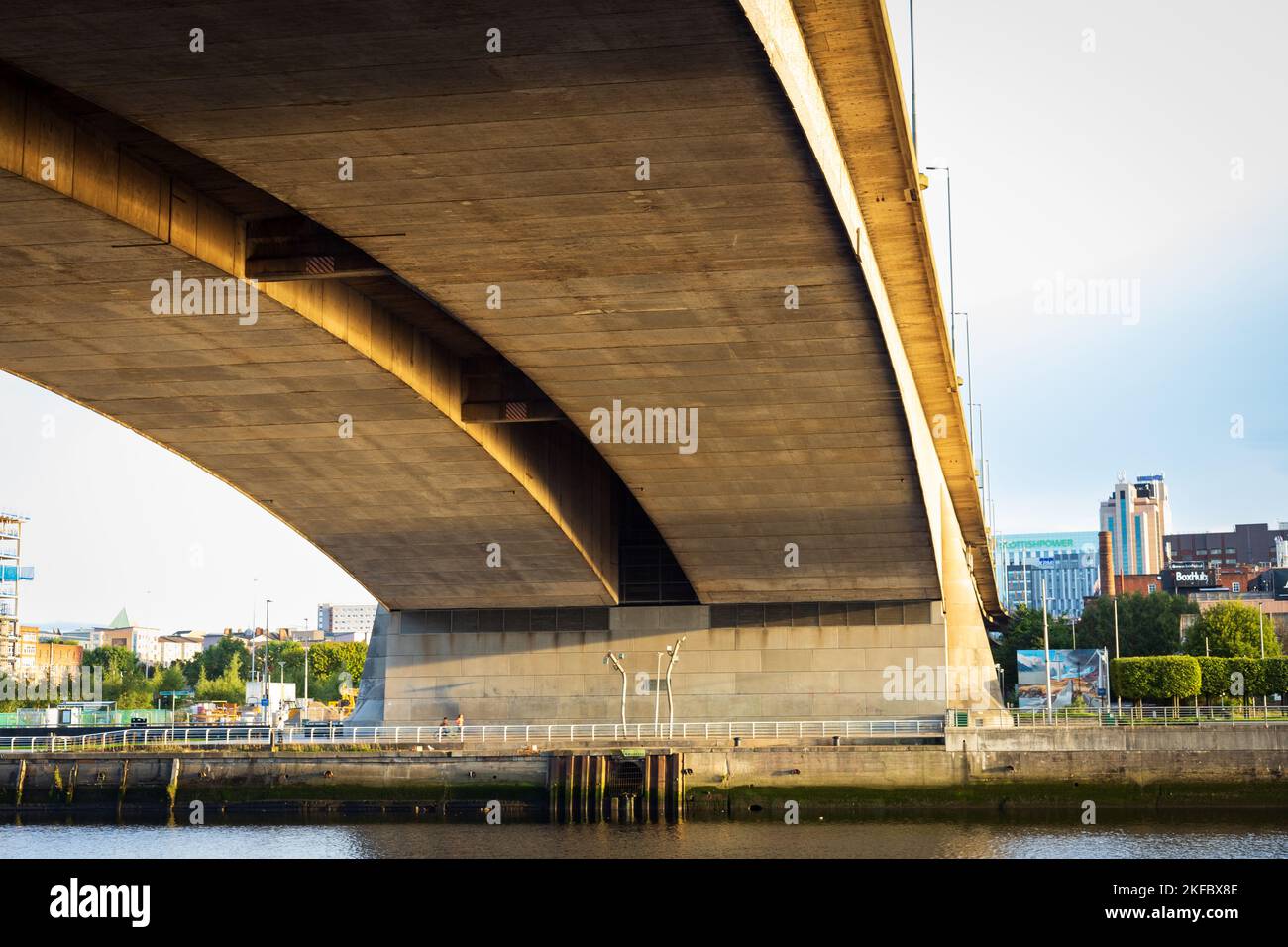 Motorway bridge over the river Clyde in Glasgow, Scotland Stock Photo ...