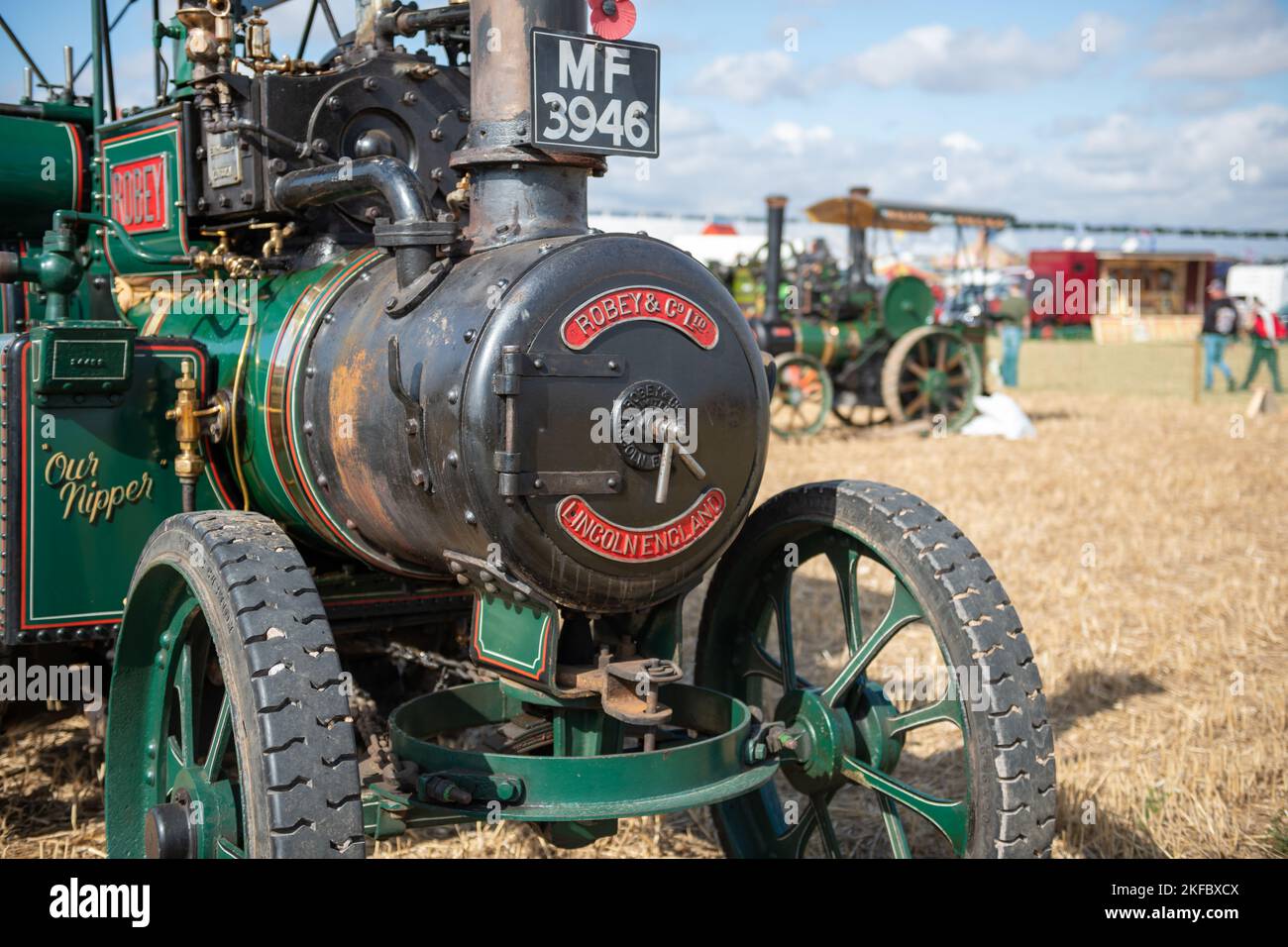 Tarrant Hinton.Dorset.United Kingdom.August 25th 2022.A restored Robey ...