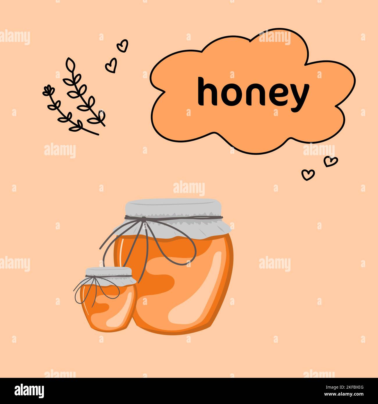 Set jars honey on Stock Vector Images - Alamy