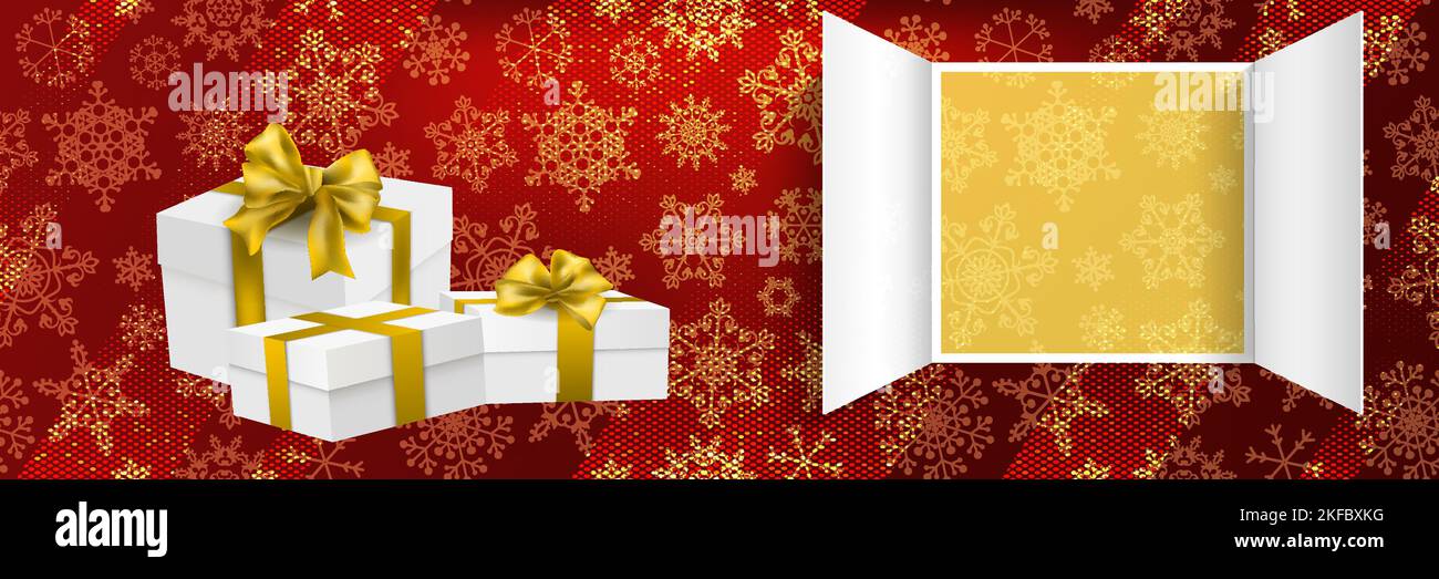 Christmas advent door opening. Realistic an open wide doors with white ...