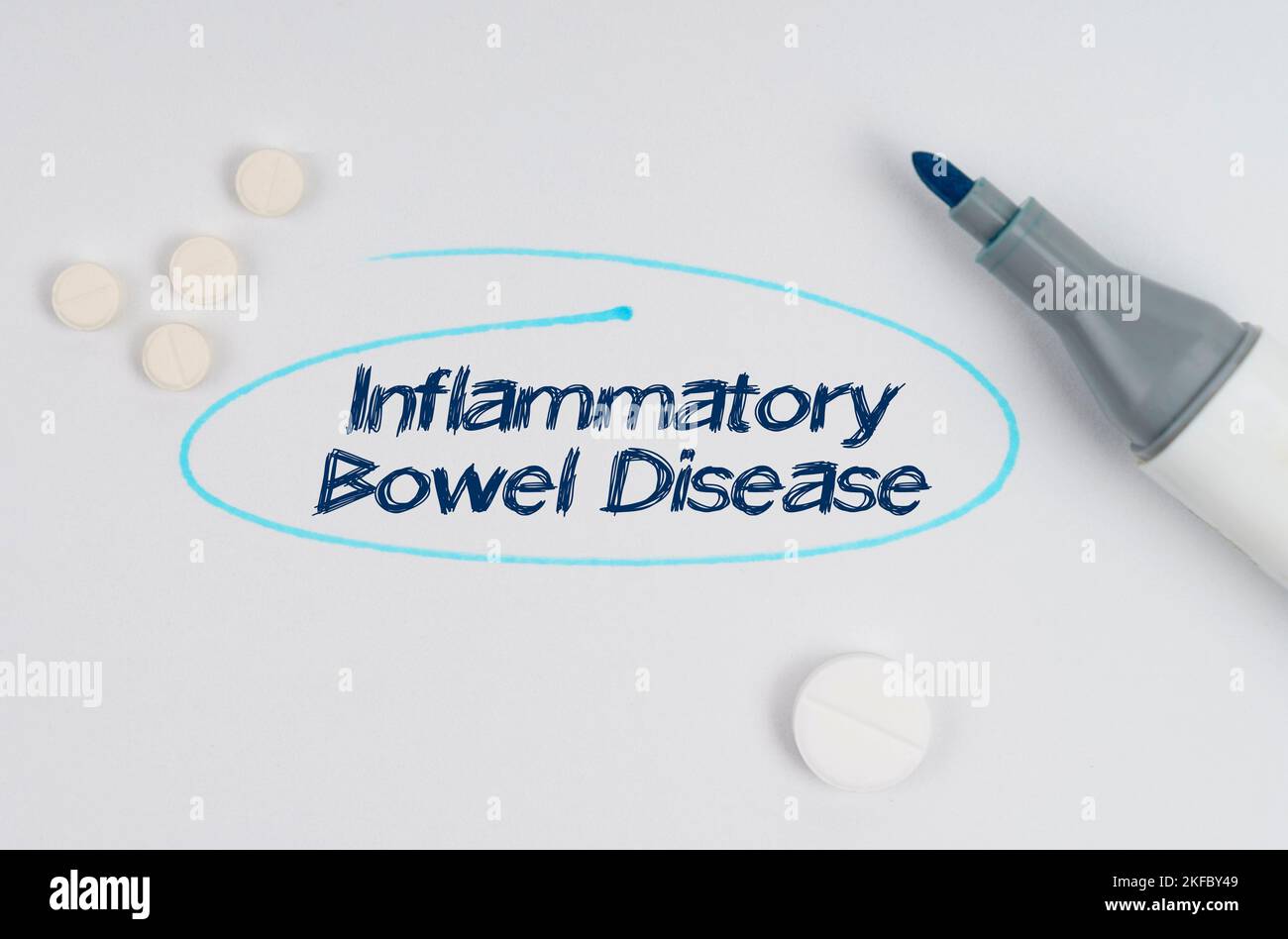 Medicine and healthcare concept. On a white sheet of paper, tablets, a ...