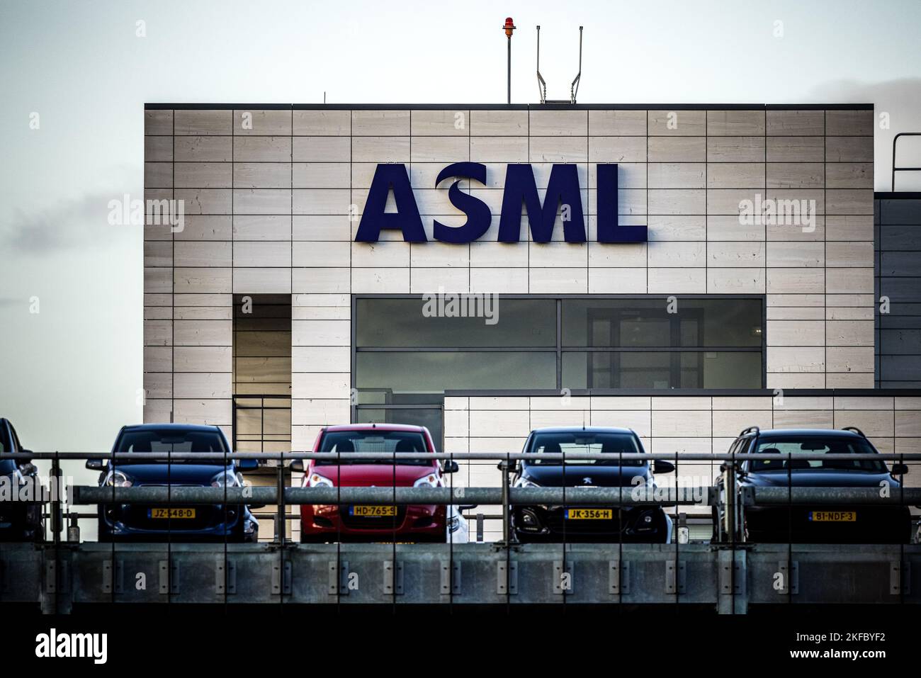 VELDHOVEN - Exterior of chip machine manufacturer ASML in Veldhoven ...