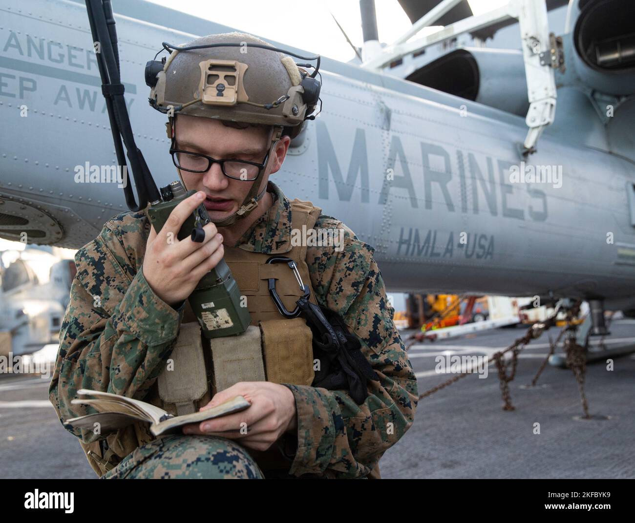 U.S. Marine Corps Lance Cpl. Aidan Bates, an anti-tank missile gunner ...