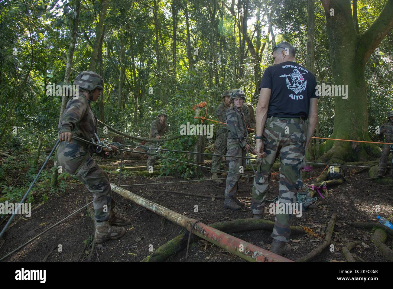 French Army Capt Phillippe Locatelli Right Senior Aito Instructor