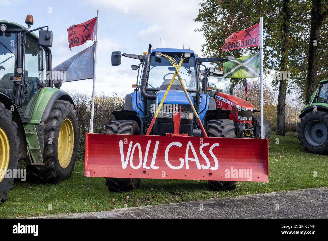 The Netherlands, Zwolle, 11/16/2022 - Farmers protest at the provincial ...