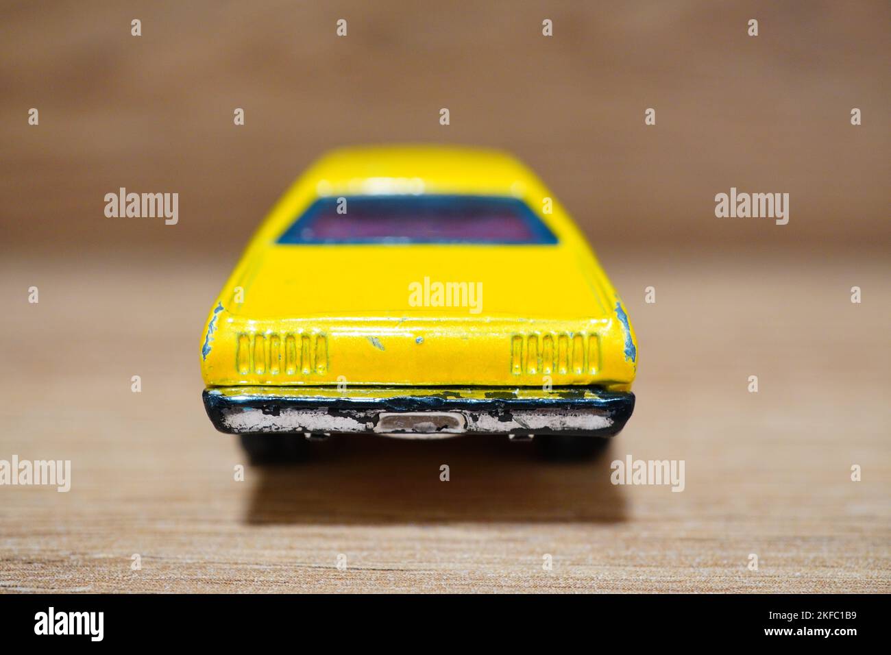 A Mattel Hot Wheels yellow toy model Chevrolet car Stock Photo - Alamy