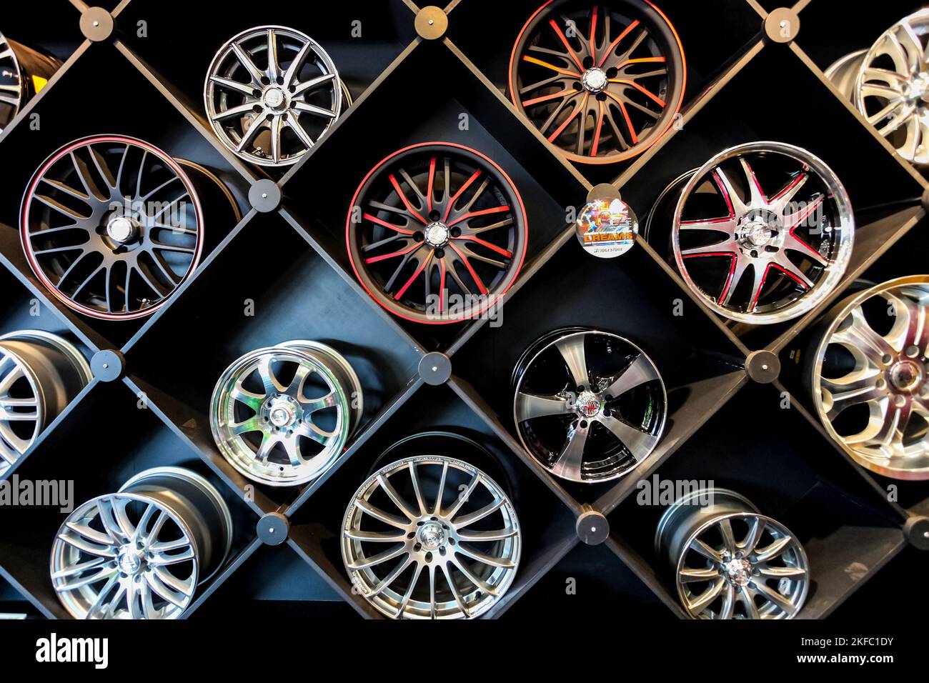 A custom rims in the Tyre repair and wheel alignment Centre of ...