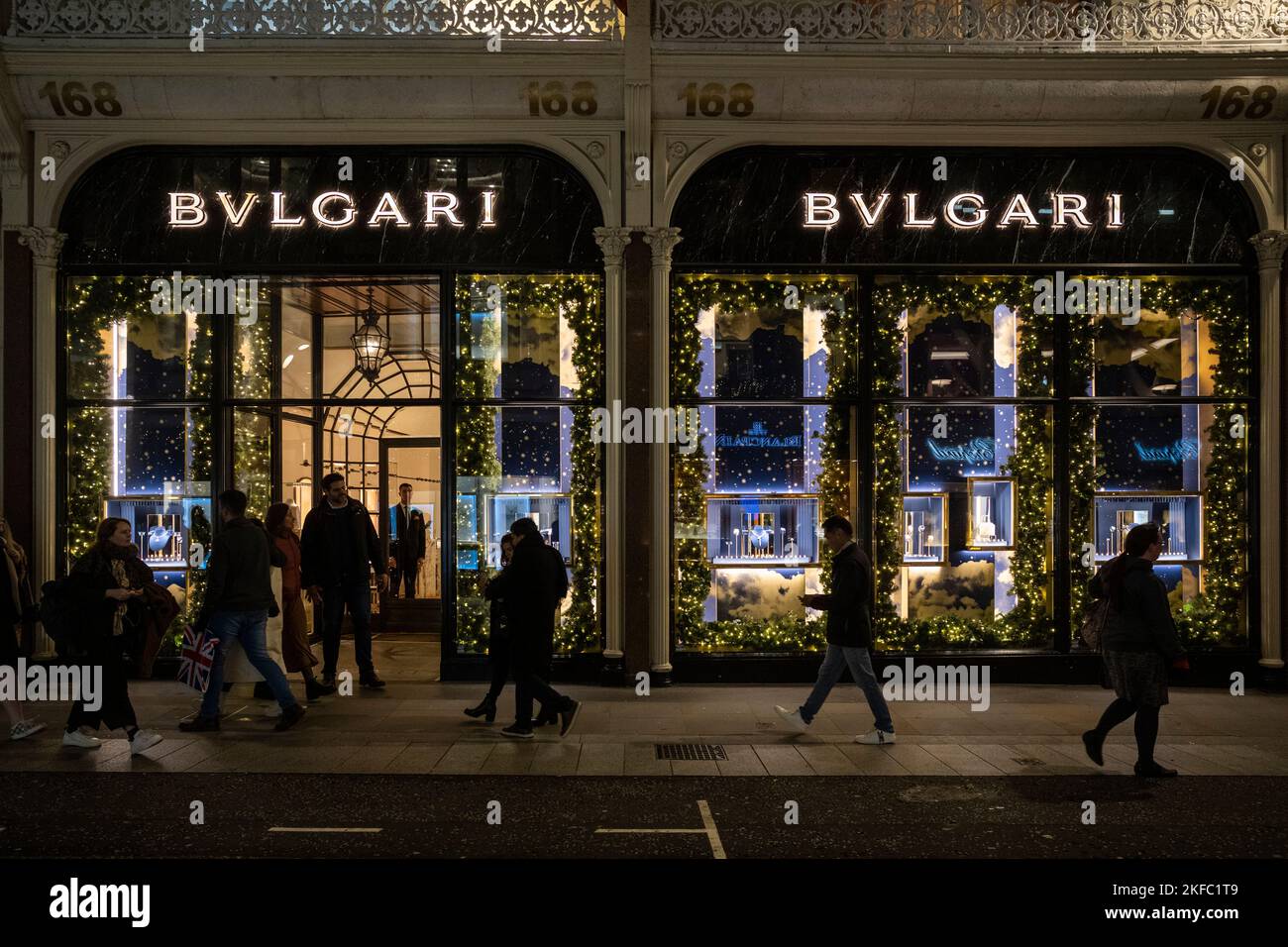 London, UK. 17 November 2022. Bulgari store joins the illuminations as ...